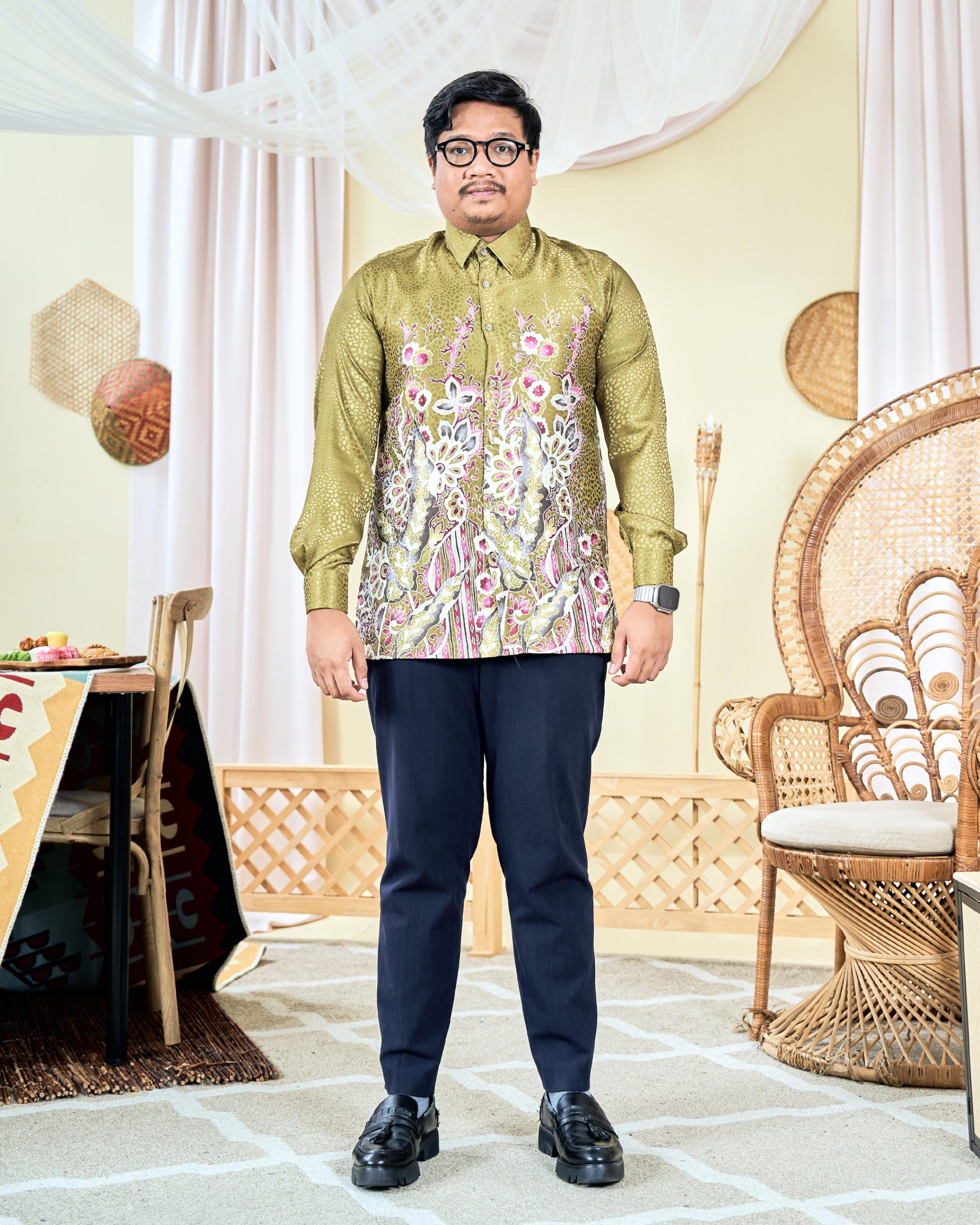 Baju Kemeja Batik Sultan 6.0 - Bentara Olive Green - Kualiti Designer ...