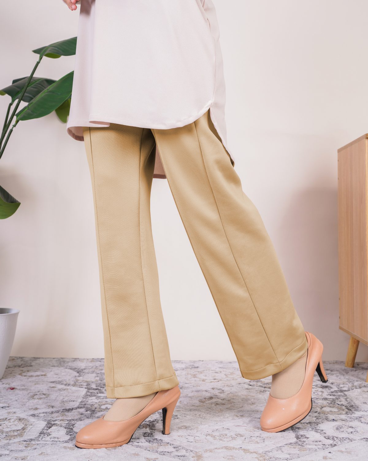 Pants Lova - Wheat Nude - Kualiti Designer, Harga Luarbiasa