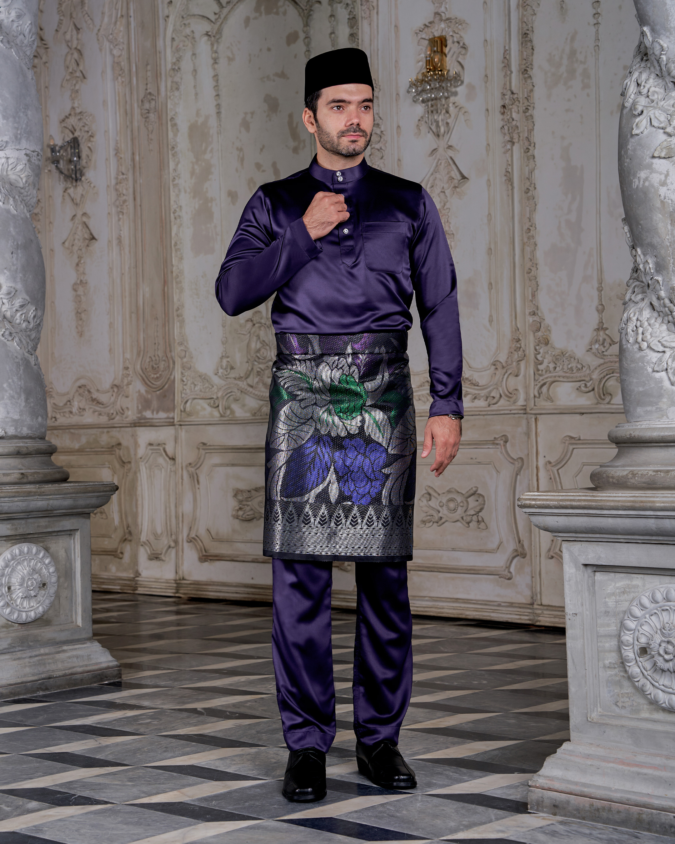 Baju Melayu Tailored Fit – Violet - Kualiti Designer, Harga Luarbiasa