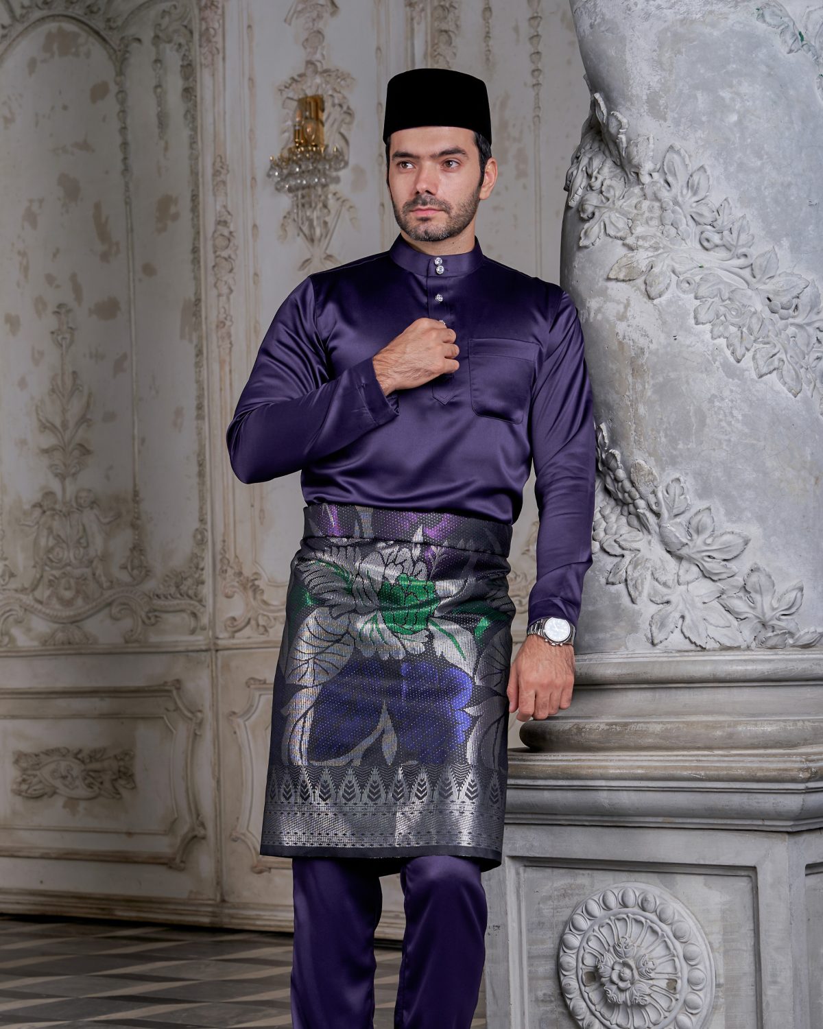 Baju Melayu Tailored Fit – Violet - Kualiti Designer, Harga Luarbiasa