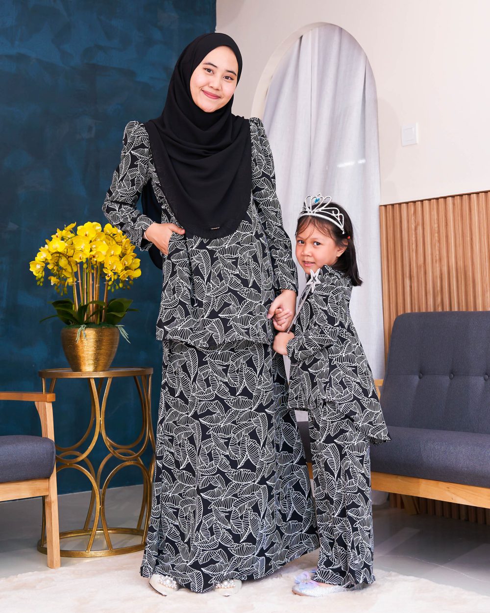 Baju Kurung Moden Chiffon Puffy Sandra - Dark Whisper - Kualiti ...