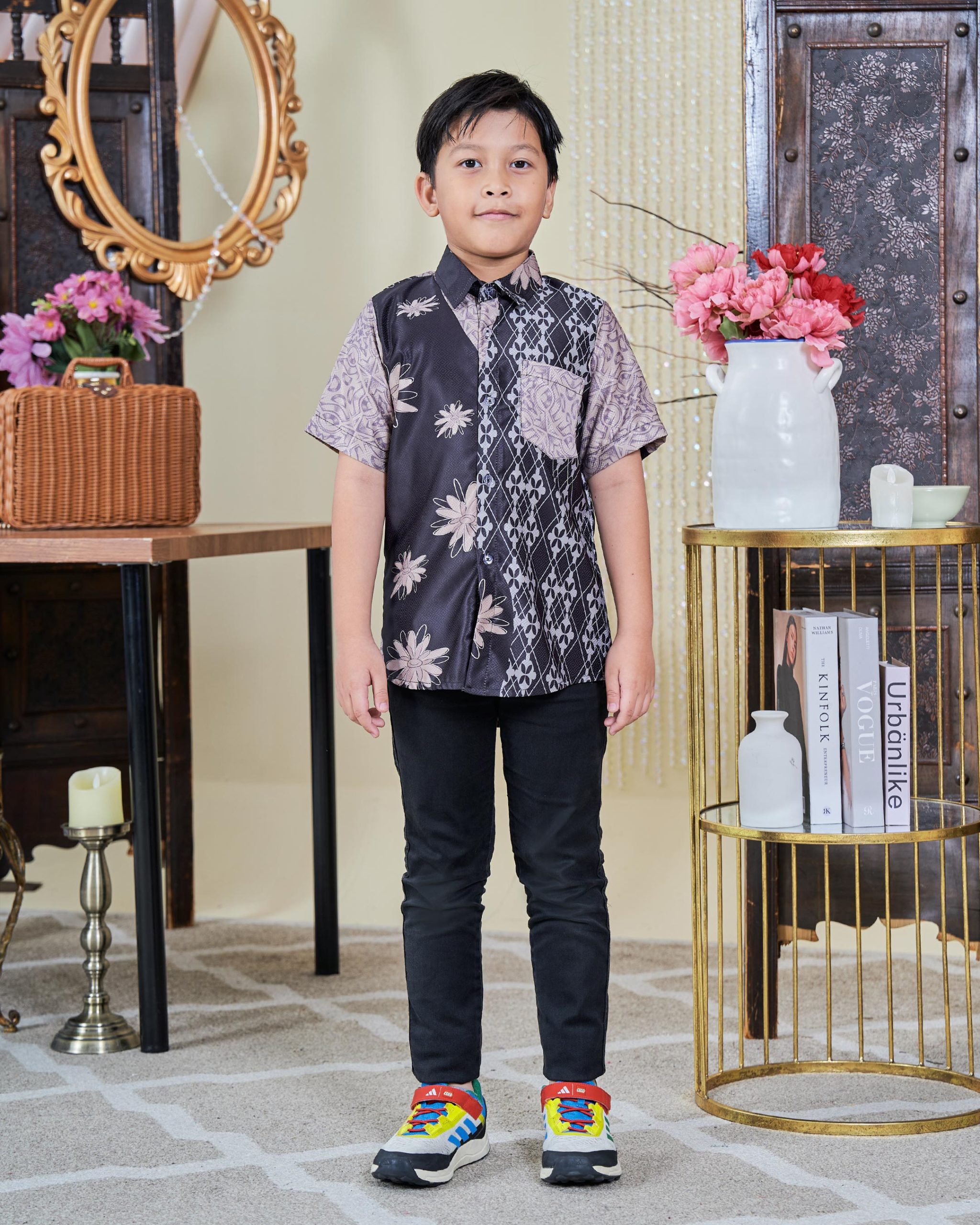Kemeja Batik Sultan Kids 9.0 - Arena Black Sable - Kualiti Designer ...